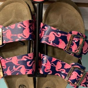 Simply Southern | Shoes | New Simply Southern Flamingo Slides Sandals ...